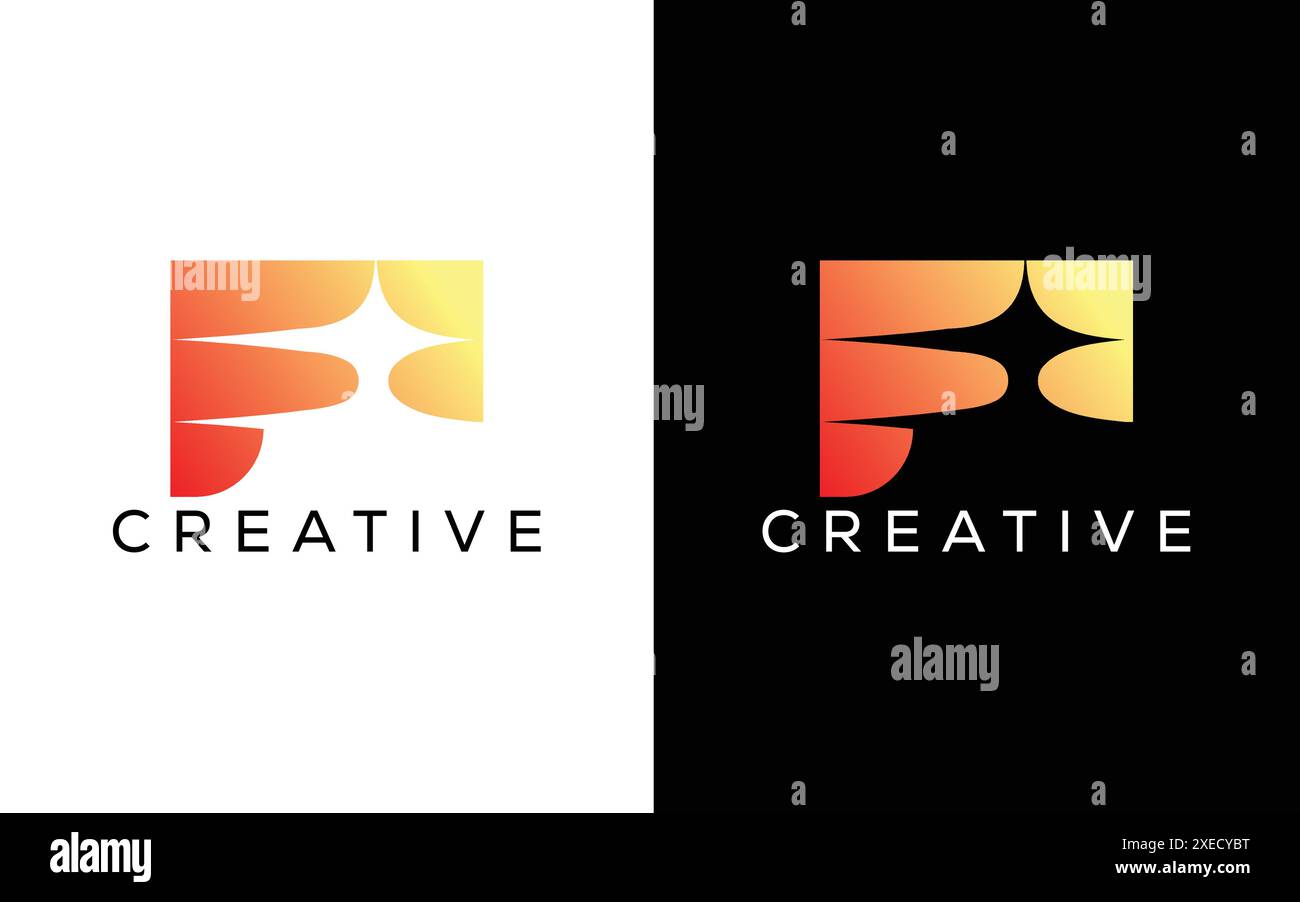 Minimalist professional letter F spark logo design template. Letter F ...