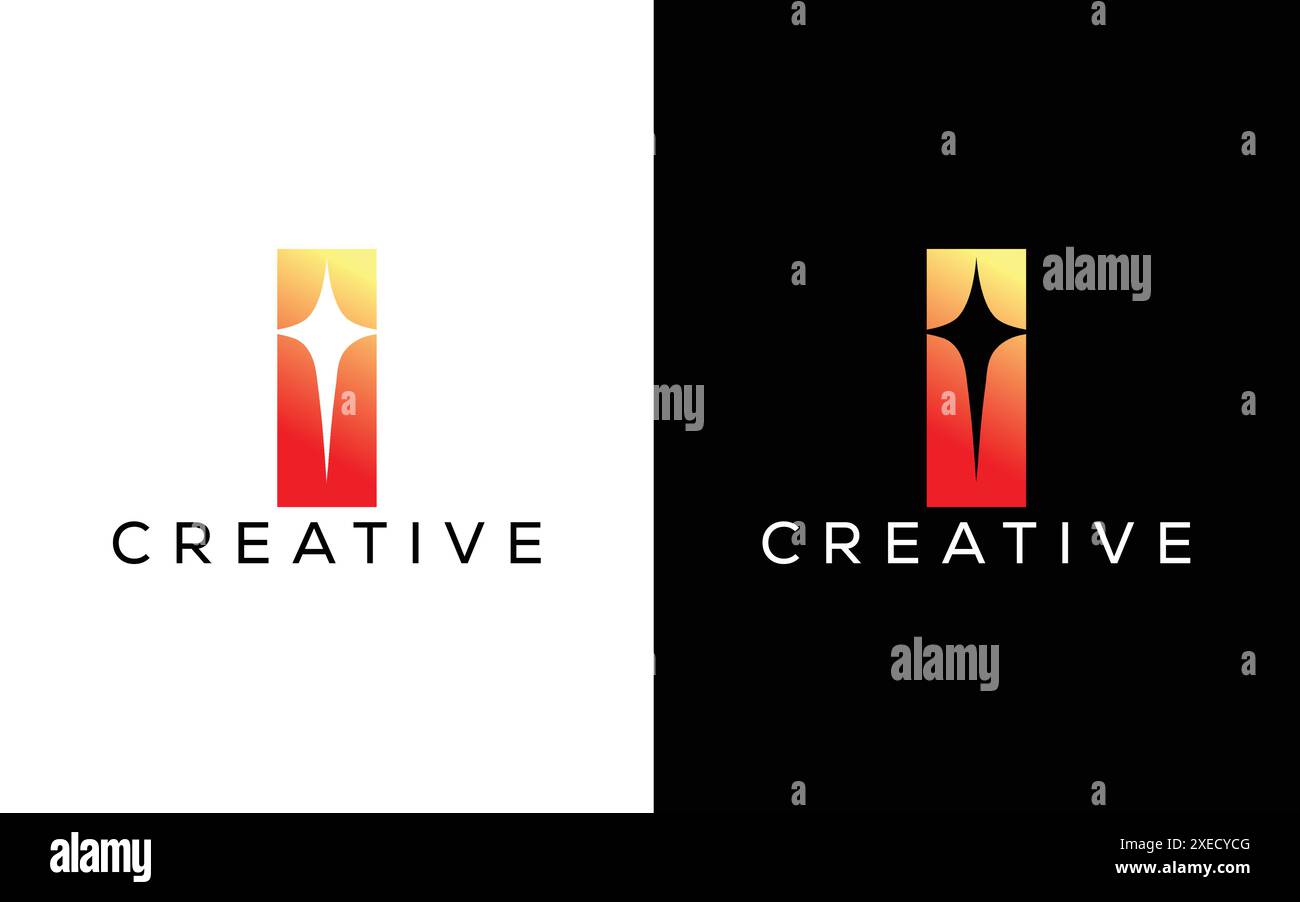 Minimalist professional letter i spark logo design template. Letter i ...