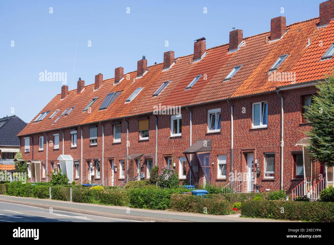Residential buildings, multi-family brick houses, Brake, Wesermarsch ...