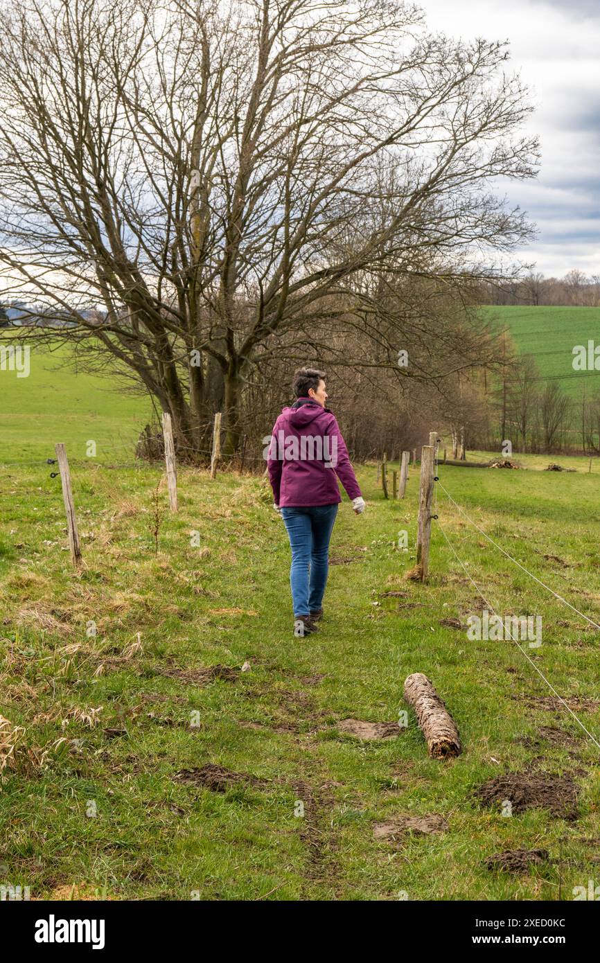 Hike near Weifa in Upper Lusatia Stock Photo - Alamy