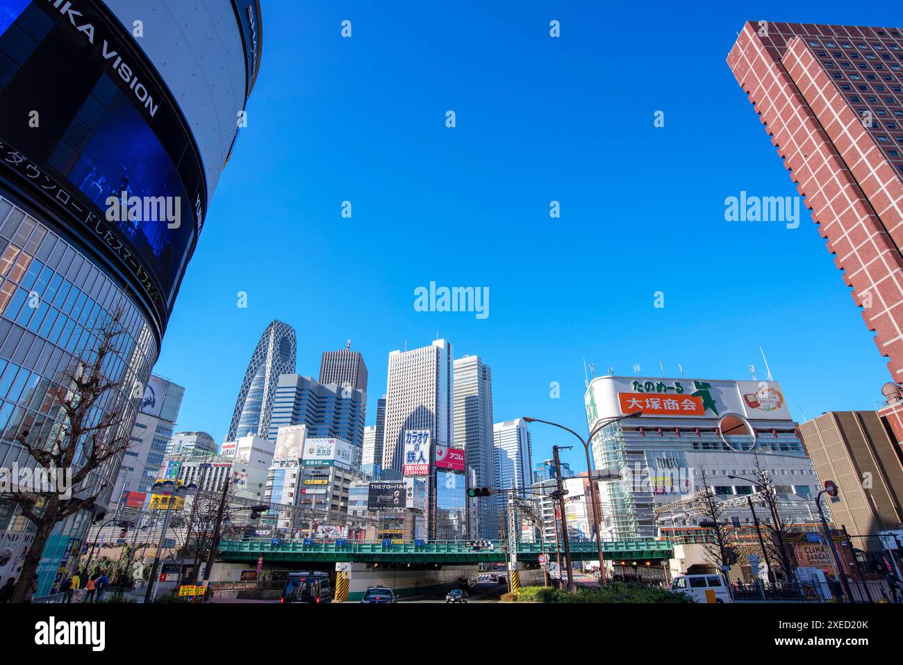 TOKYO - DEC 31: Panoramic view of Tokyo Downtown with traditional high ...
