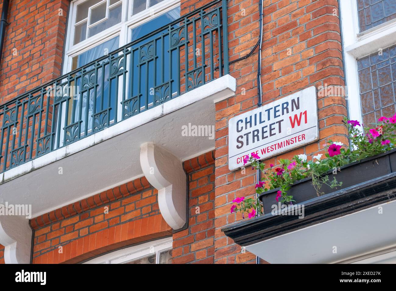LONDON- JUNE 26, 2024: Chiltern Street in Marylebone district of west ...