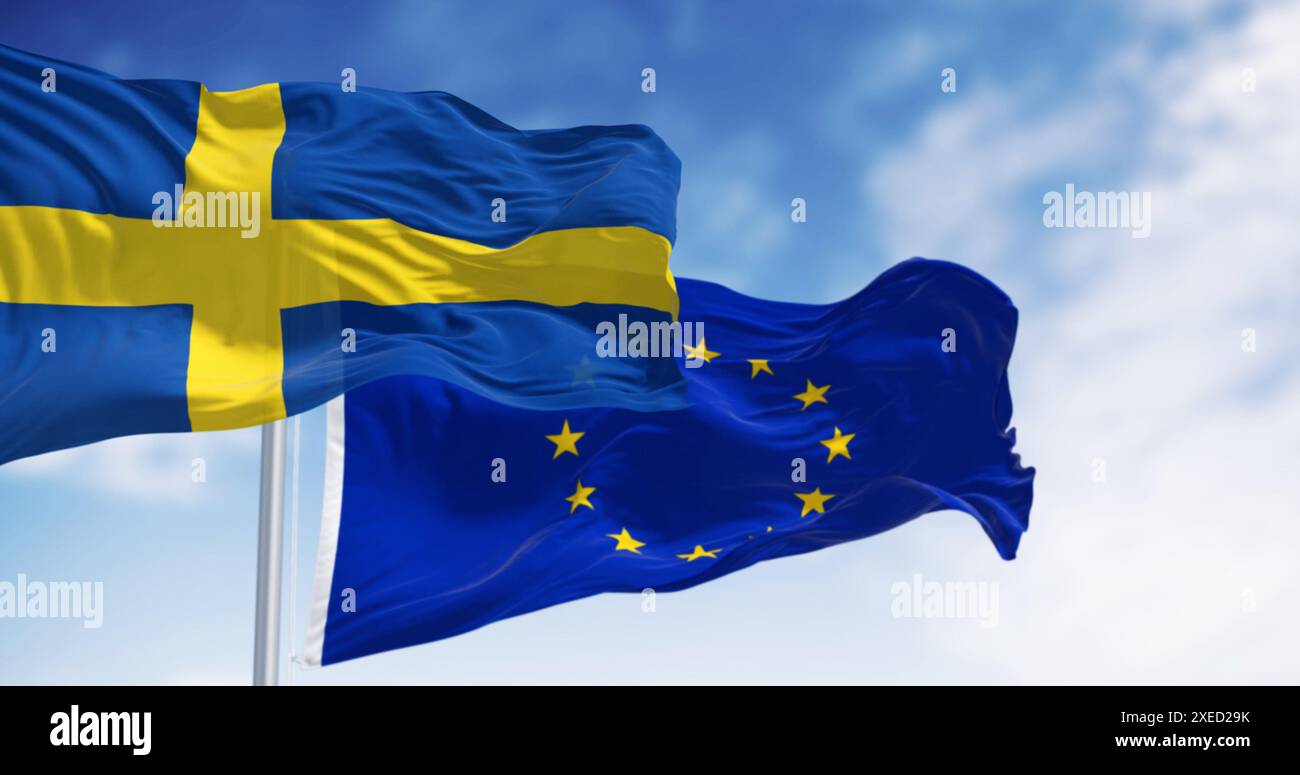 Swedish and european flags hi-res stock photography and images - Alamy
