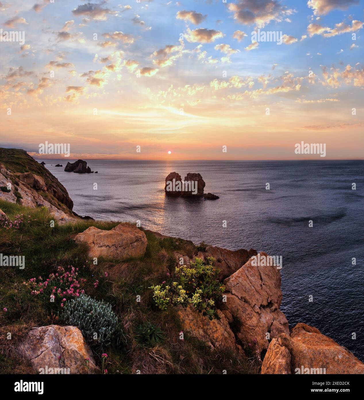 Arnia beach sunset view hi-res stock photography and images - Alamy