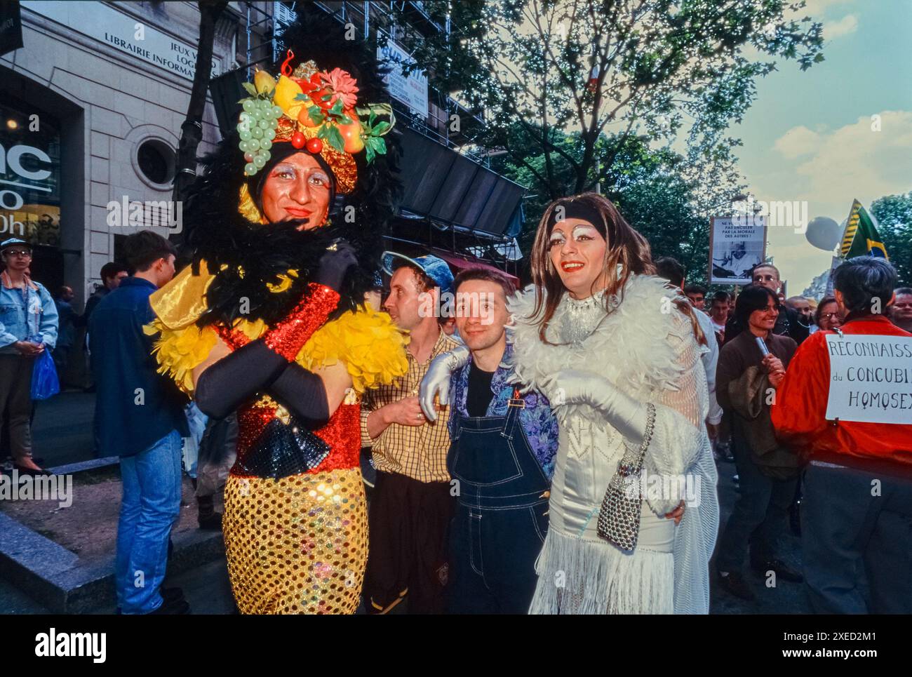 Paris, France, Portrait Group Homosexuals, Young People, Drag Queens ...