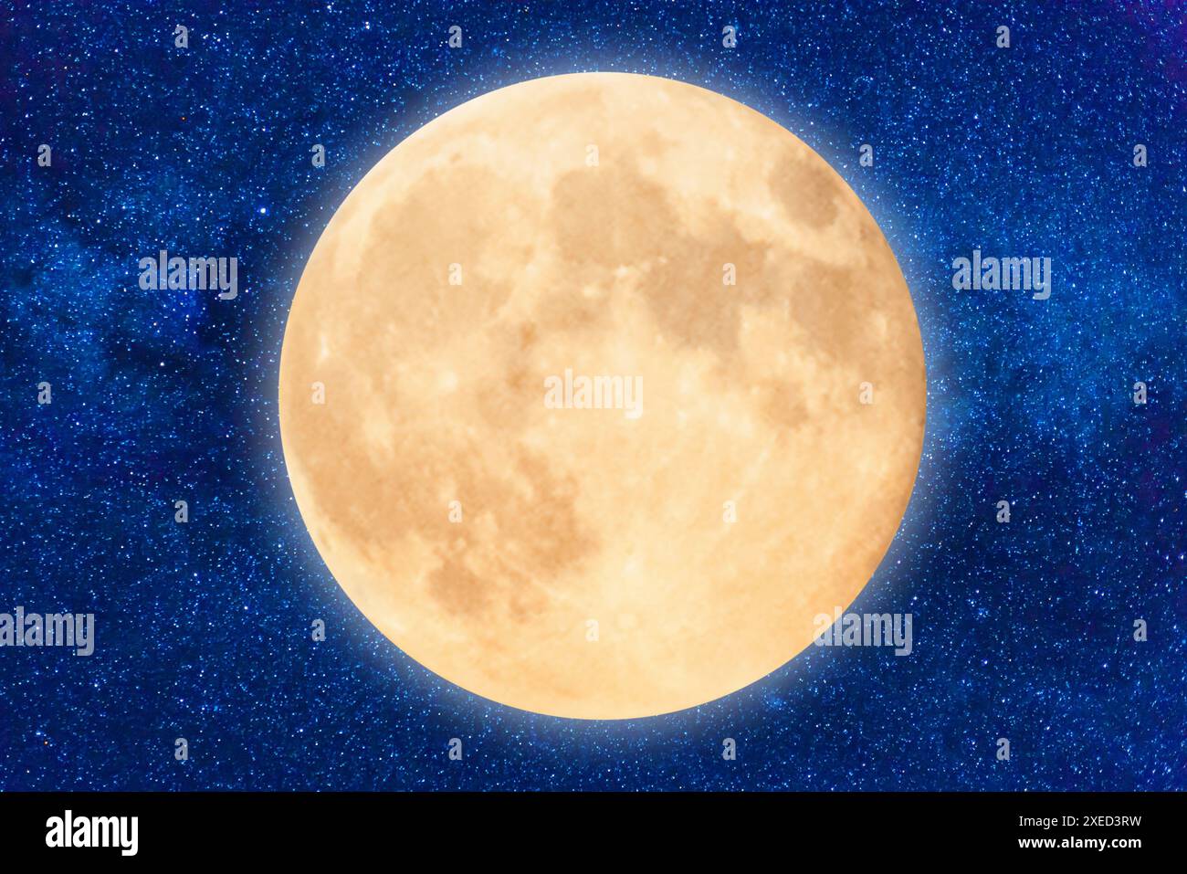 Full moon on dark blue night sky Stock Photo - Alamy