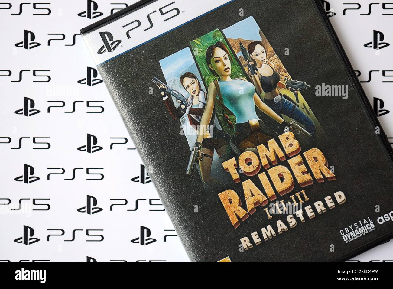 KYIV, UKRAINE - JUNE 26, 2024 Tomb Raider 1-2-3 Remastered PS5 video ...