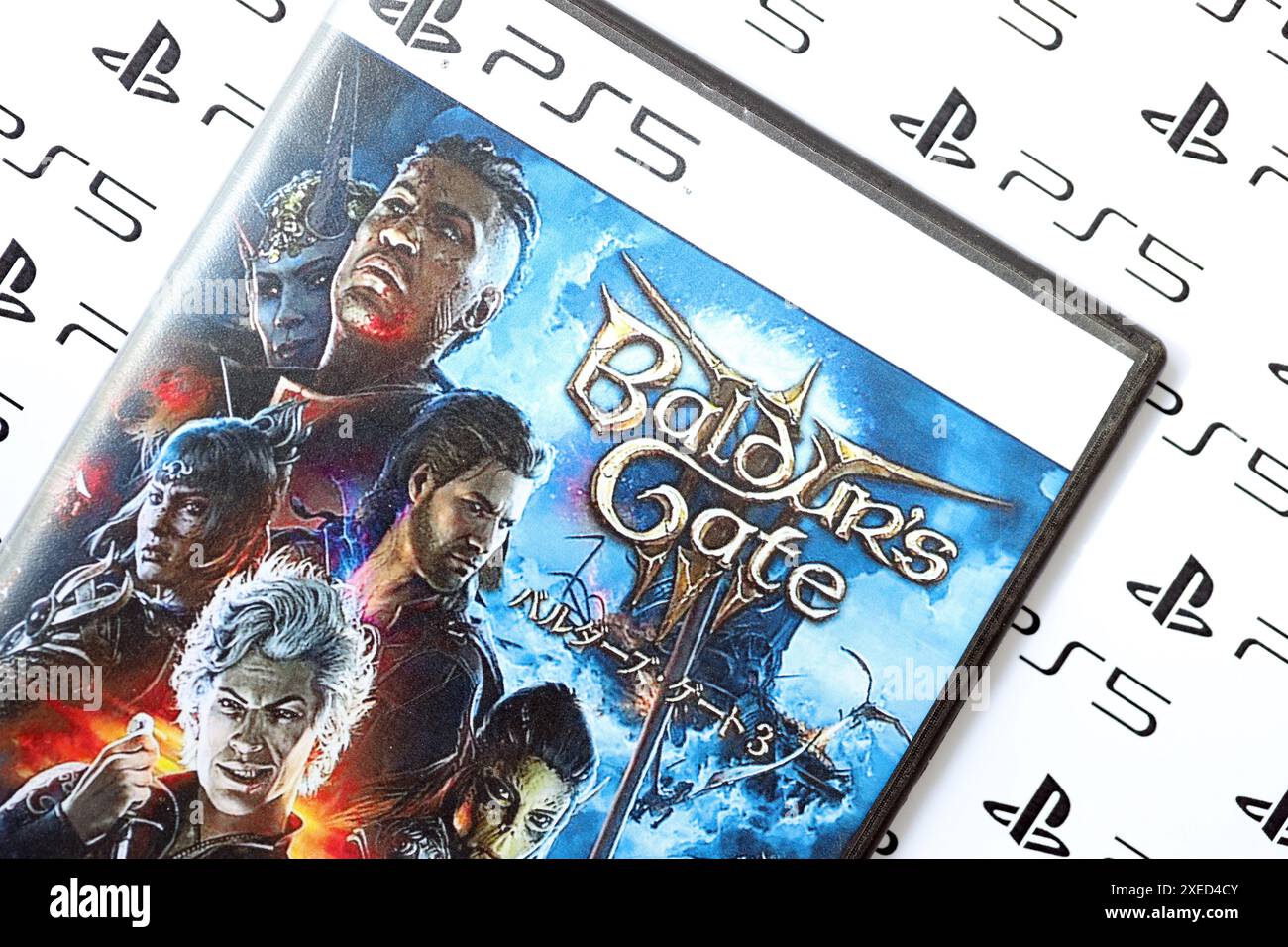 KYIV, UKRAINE - JUNE 26, 2024 Baldur's Gate 3 PS5 video game disc box ...