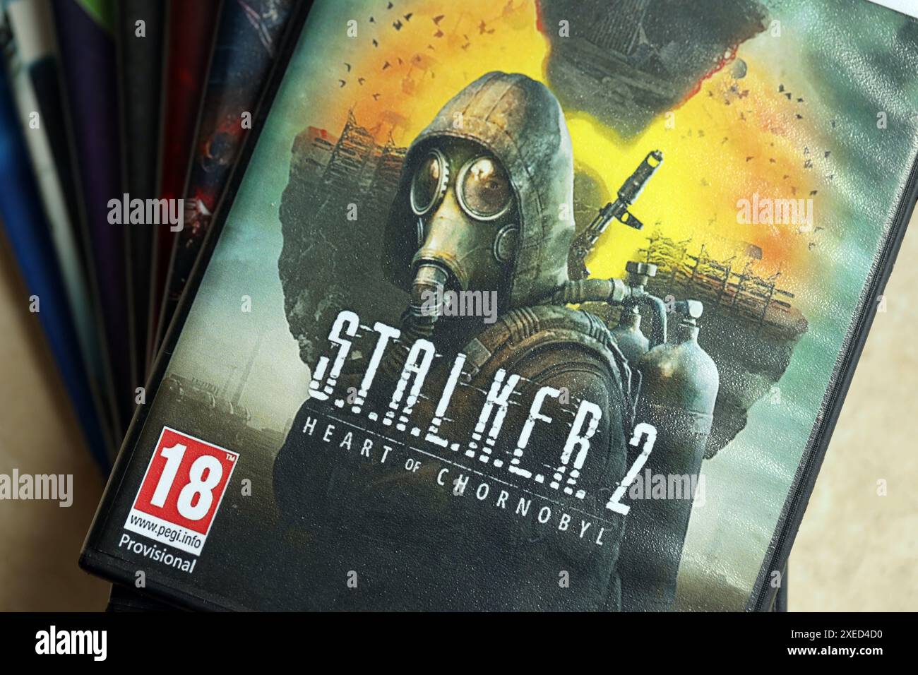 KYIV, UKRAINE - JUNE 26, 2024 Stalker 2 PS5 video game disc box for ...