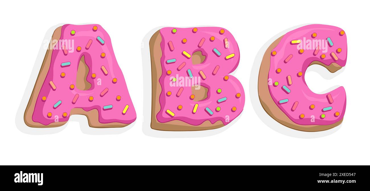 Donut font. Sweets letters Stock Vector Image & Art - Alamy