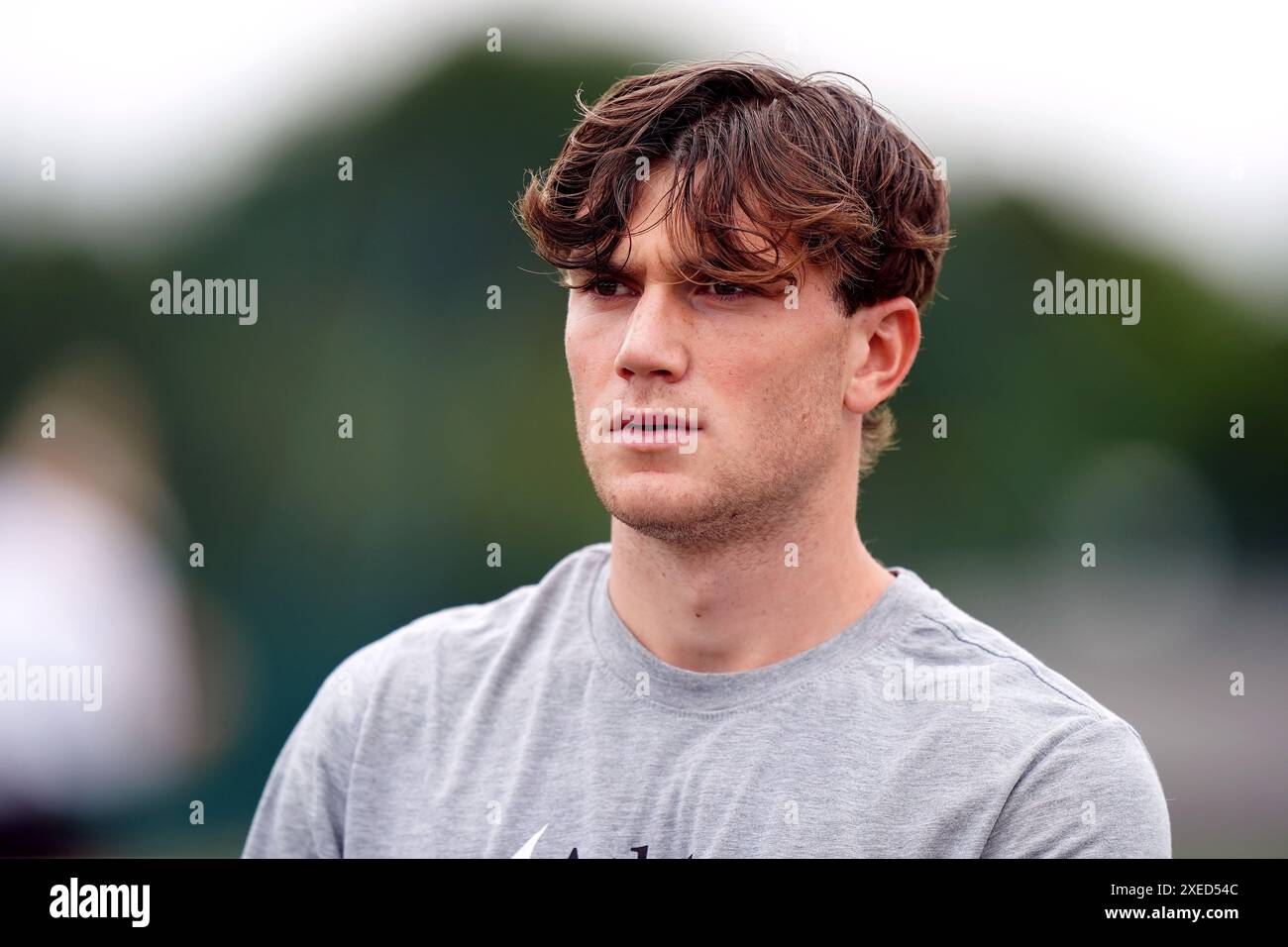 Jack Draper practising at the All England Lawn Tennis and Croquet Club ...