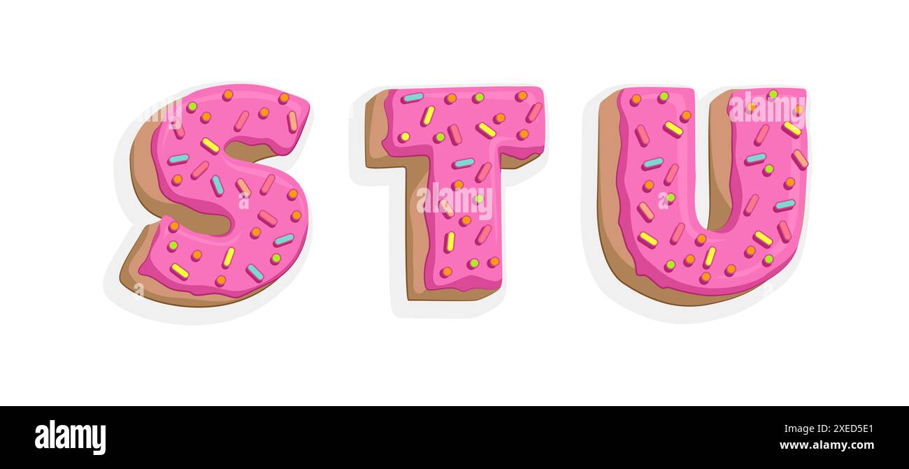 Donut font. Sweets letters Stock Vector Image & Art - Alamy