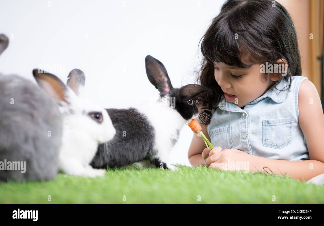 Easter bunny fun with little children the beauty of friendship between ...