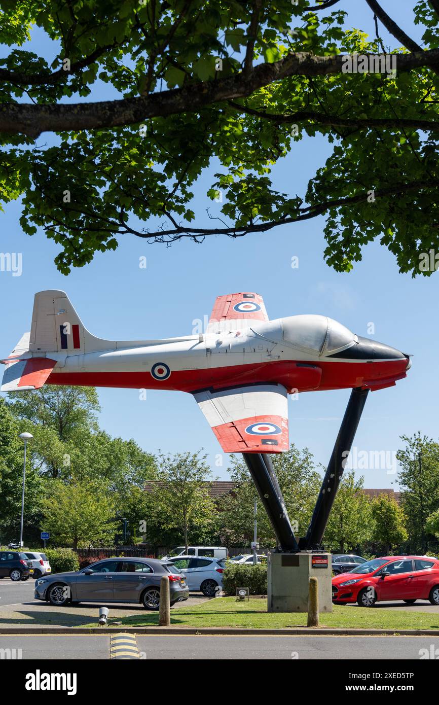 Hartlepool, Cleveland, UK. RAF Jet Provost T5 displayed outside ...