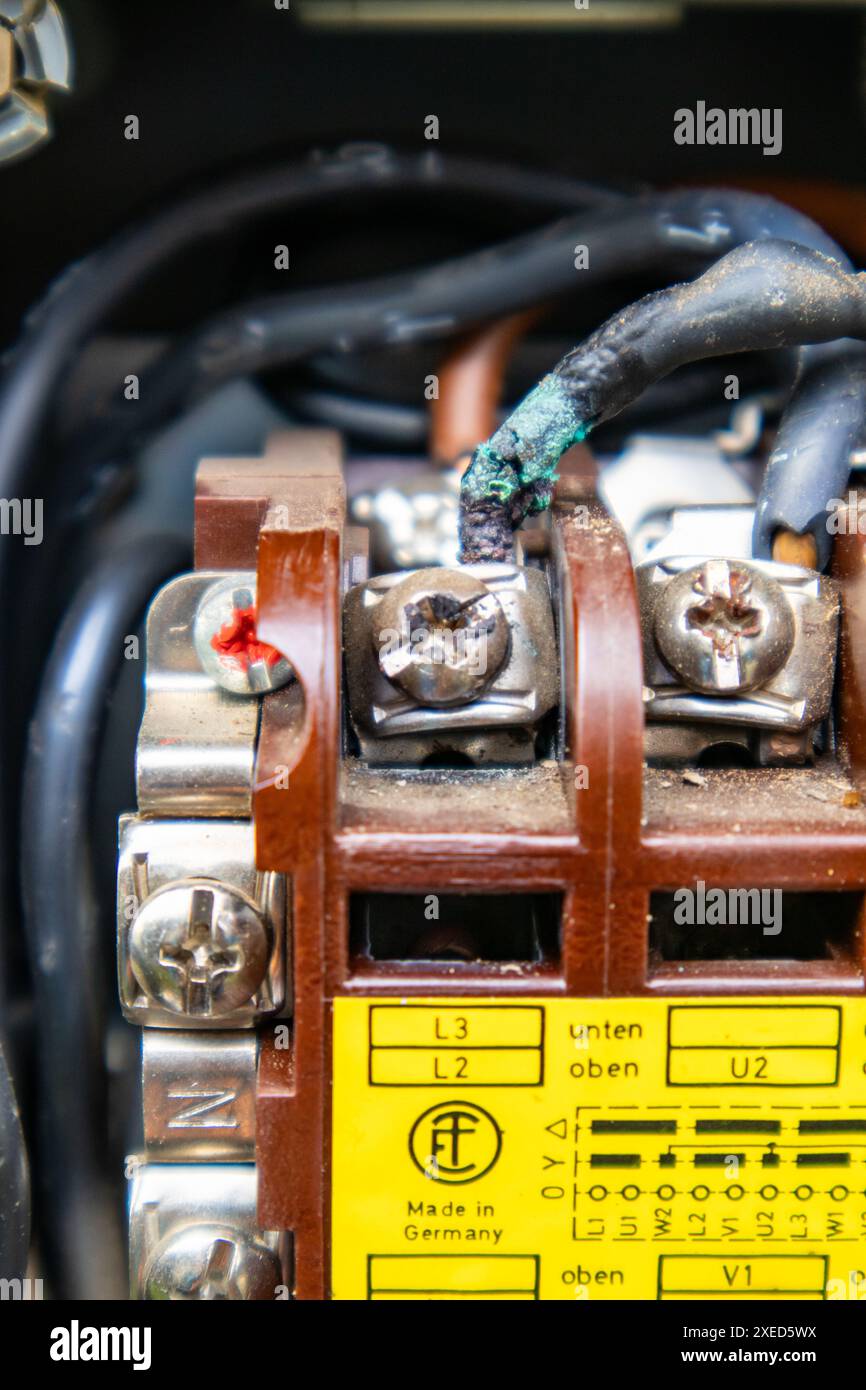 Old electrical power distribution outside Stock Photo - Alamy