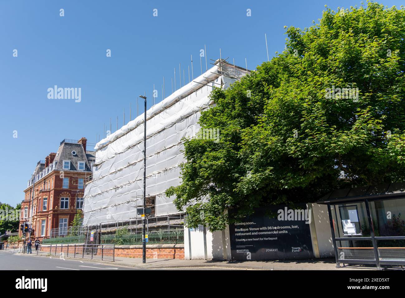 Hartlepool, Cleveland, UK. Former Wesley chapel undergoing ...