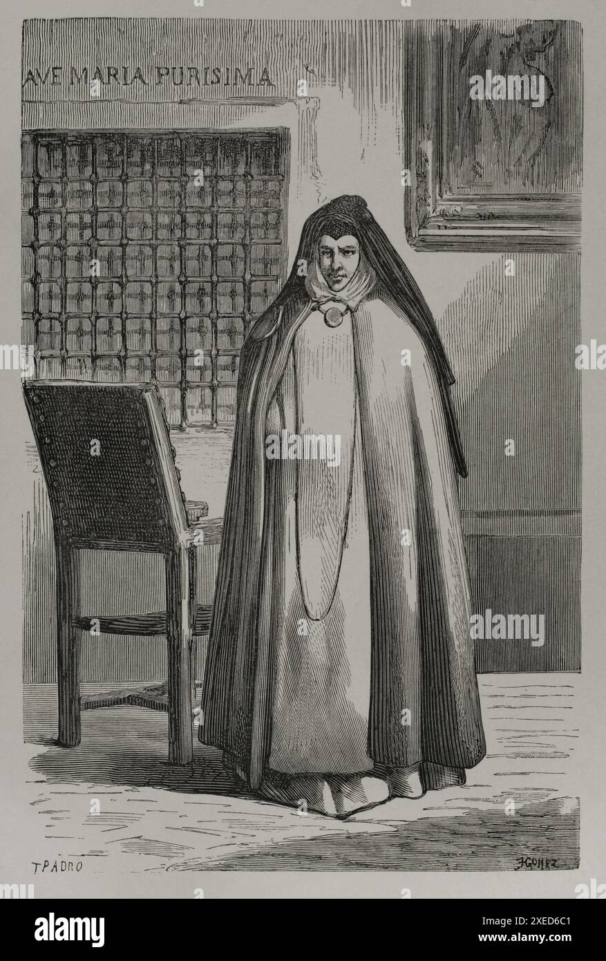 Sor Patrocinio, so-called also known as "the nun of the wounds" (1811 ...