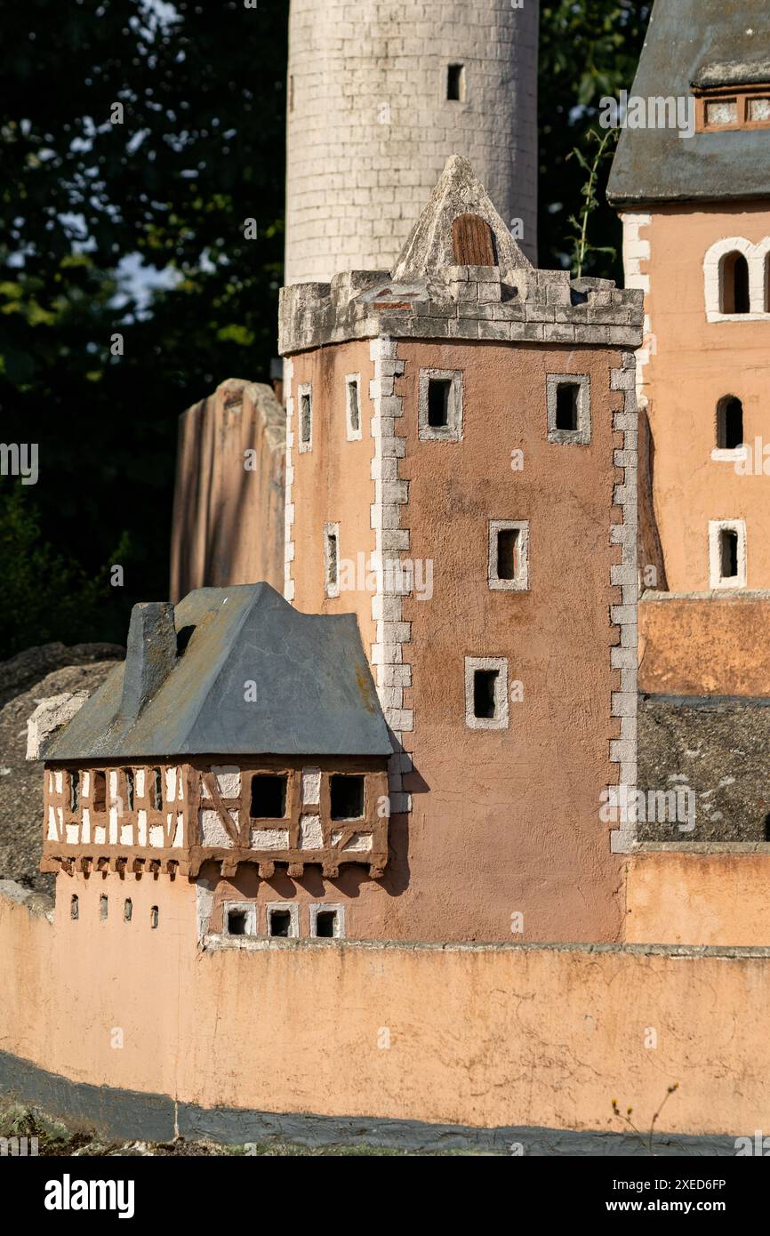 Anhalt Castle model in Ballenstedt Stock Photo - Alamy