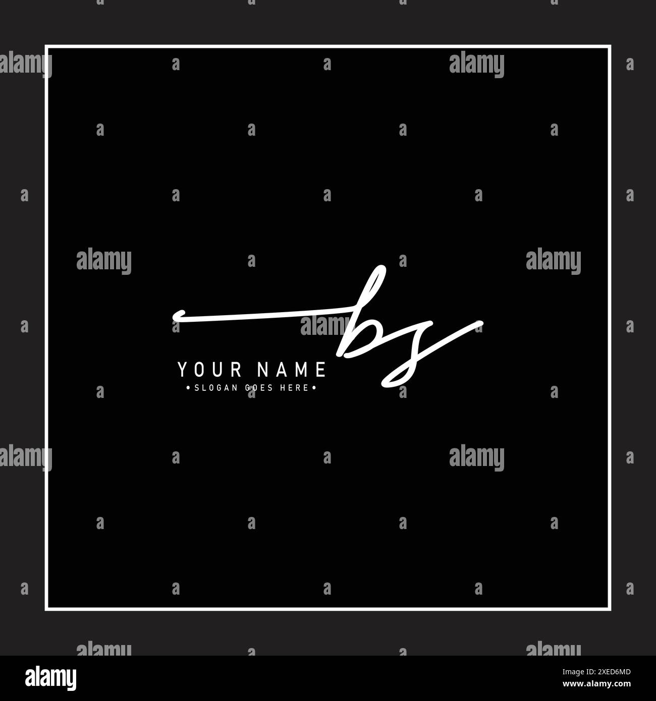 Simple Signature Logo for Alphabet BS - Handwritten Signature for ...