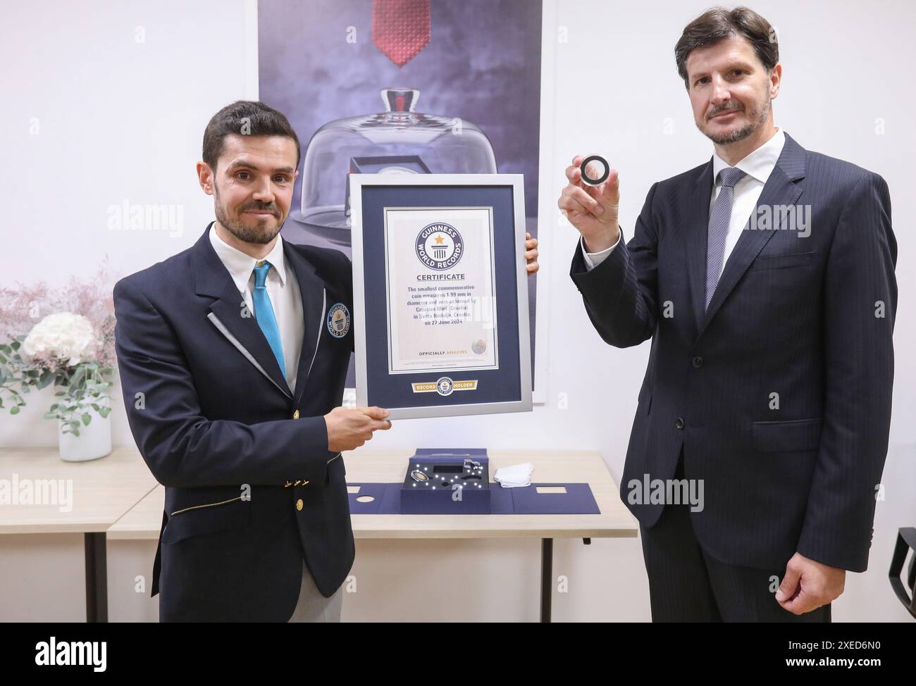 Sveta Nedelja, Croatia. 27th June, 2024. Guinness Book of World Record officer Victor Fenes ...