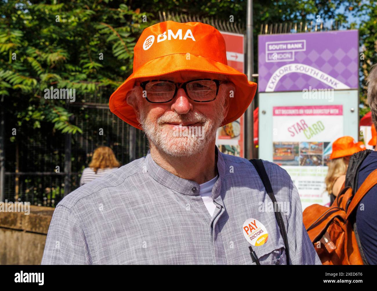 London, UK. 27th June, 2024. Jeremy Corbyn. BMA Junior doctors on a ...