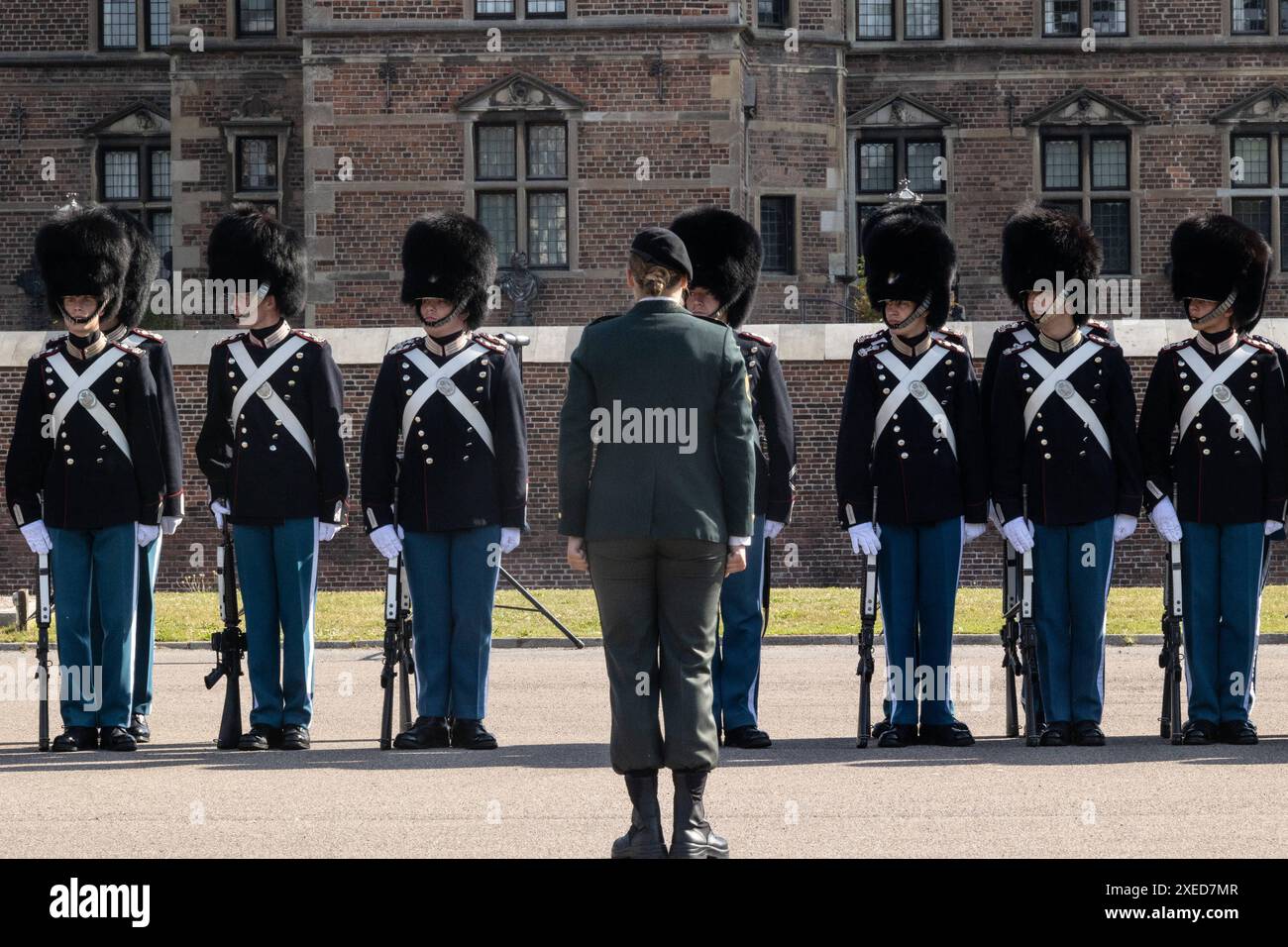 The Royal Life Guards at Rosenborg Barracks in Copenhagen, Denmark, 27 ...