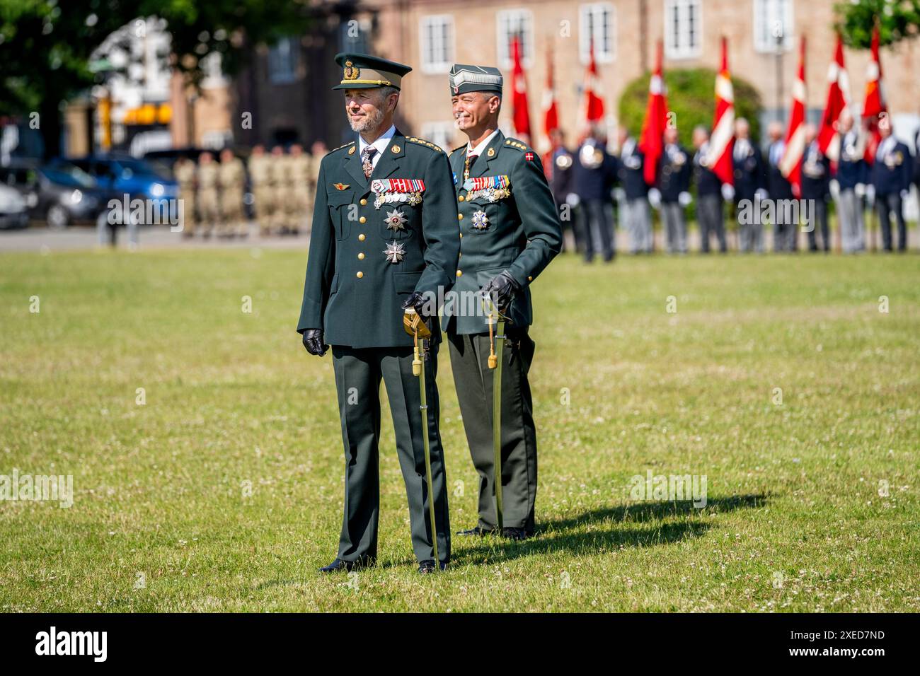 Copenhagen, Denmark. 27th June, 2024. King Frederik X presents the King ...
