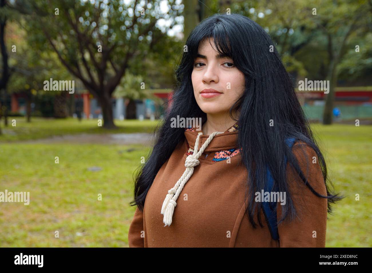 Portrait female environmental activist brown hi-res stock photography ...