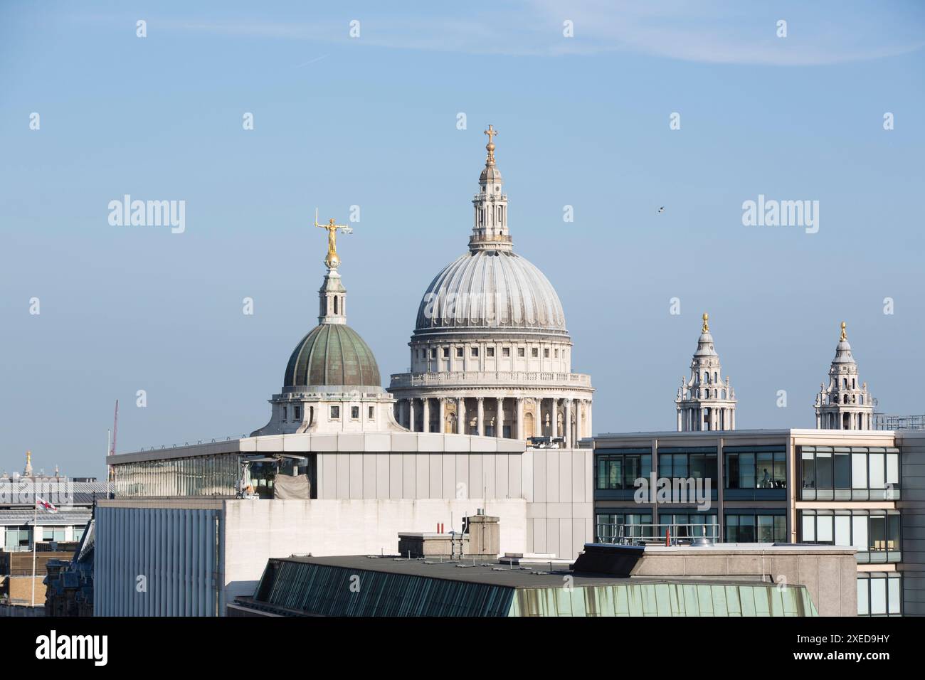 Panorama section, London skyline, with St Pauls cathedral and the ...
