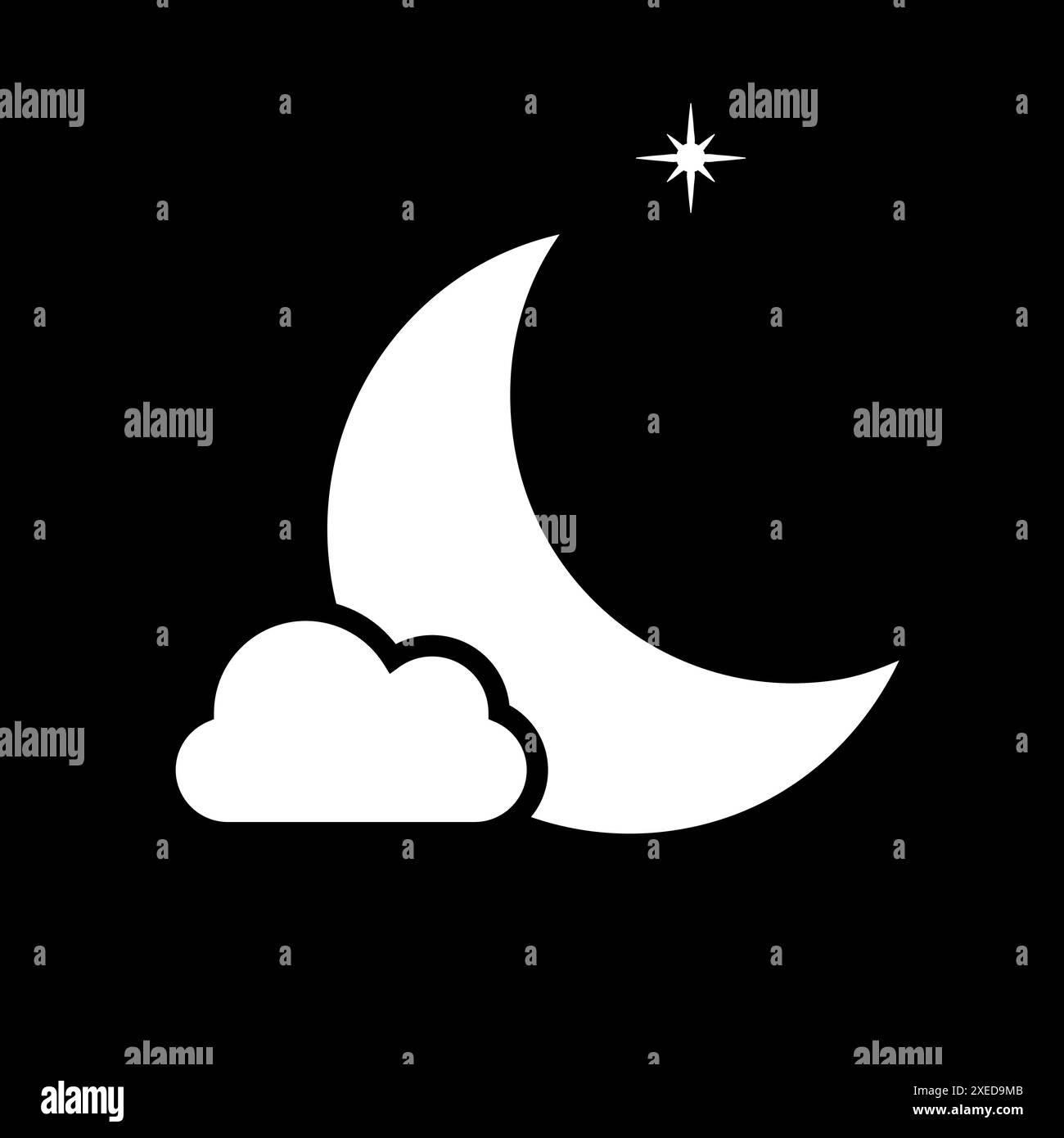 Clouds stars vector pattern Black and White Stock Photos & Images - Alamy