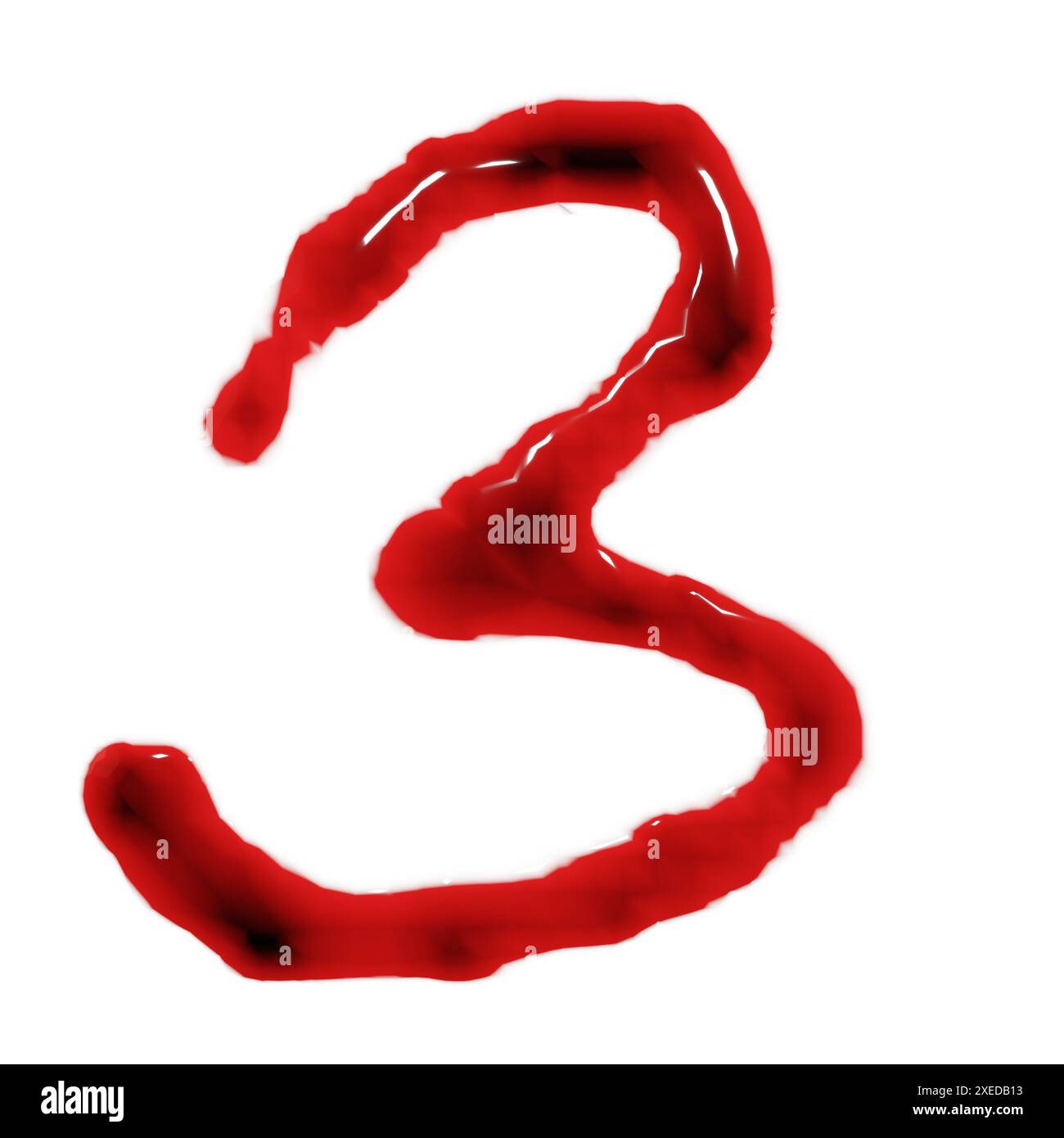 Isolated on white 3d render of blood red wine liquid numbers Stock ...