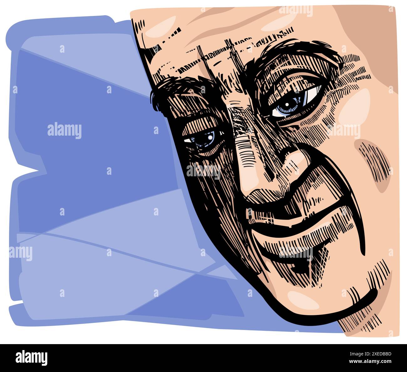 Adult man sketch artistic drawing illustration Stock Photo - Alamy