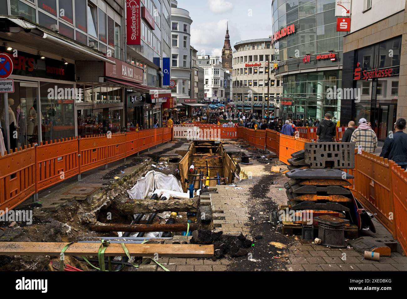 Alte Freiheit construction site, pedestrian zone, infrastructure ...