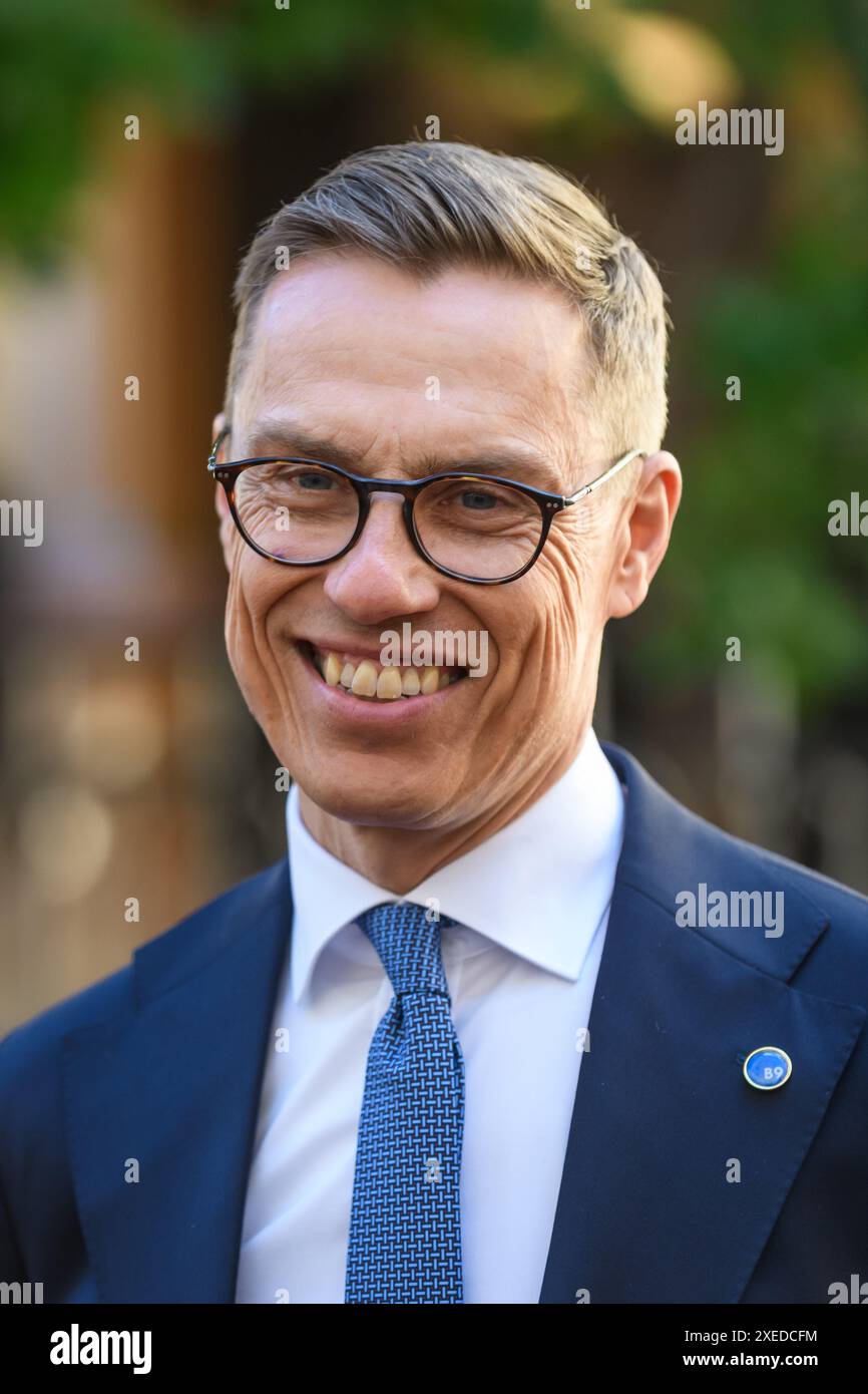 RIGA, LATVIA. 11th June 2024. Alexander Stubb, President of Finland ...