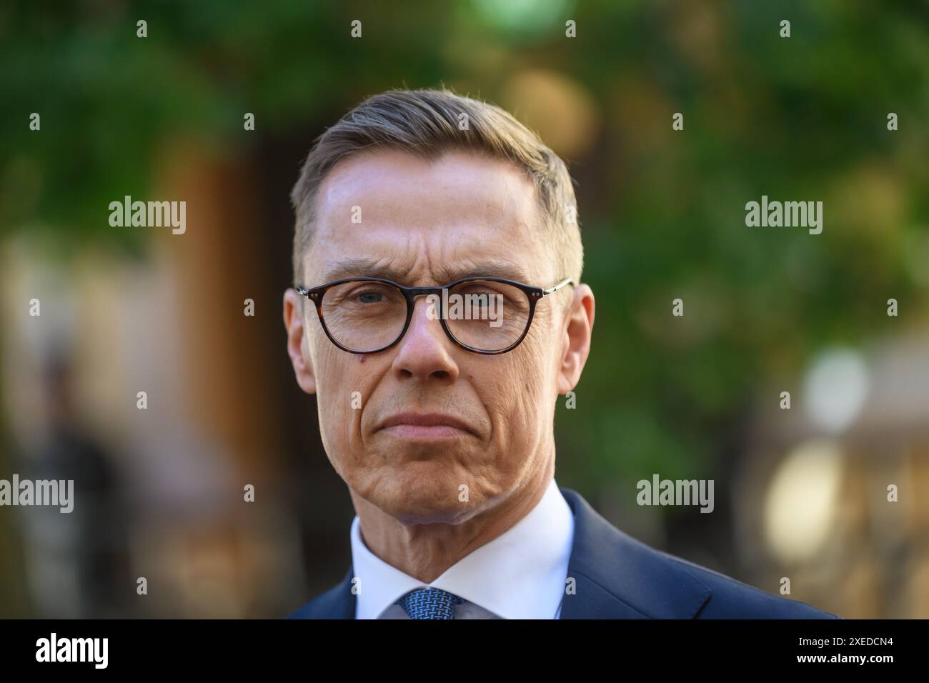 RIGA, LATVIA. 11th June 2024. Alexander Stubb, President of Finland ...