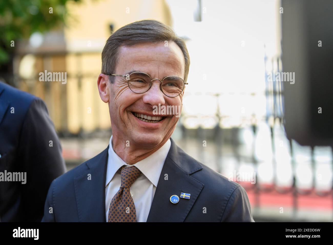 RIGA, LATVIA. 11th June 2024. Ulf Kristersson, Prime Minister of Sweden ...