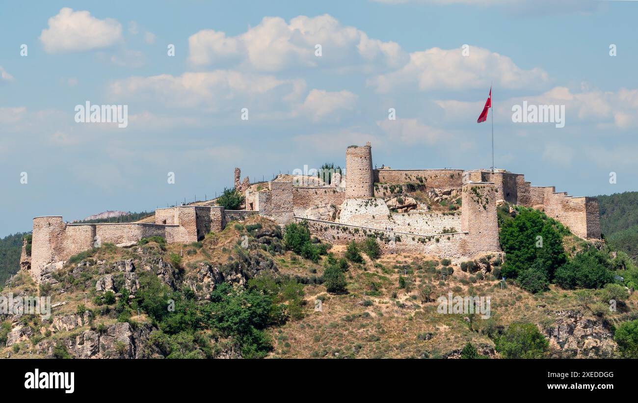 Closeup view of Kastamonu Castle is a medieval castle in Kastamonu ...