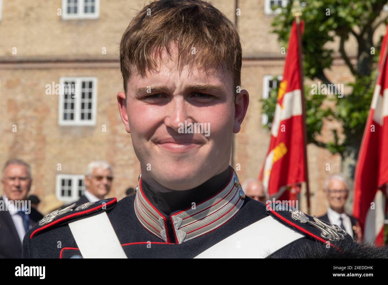 Guard Sebastian Lynge Overgaard receives the King s Watch Kongens Ur ...