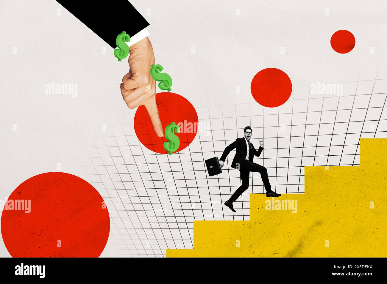 Composite trend artwork sketch image photo collage of trader work ...