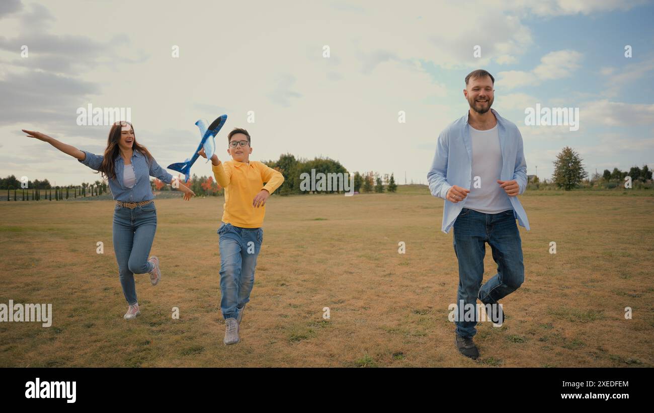 Cute Caucasian family weekend holidays happy man male guy father dad ...