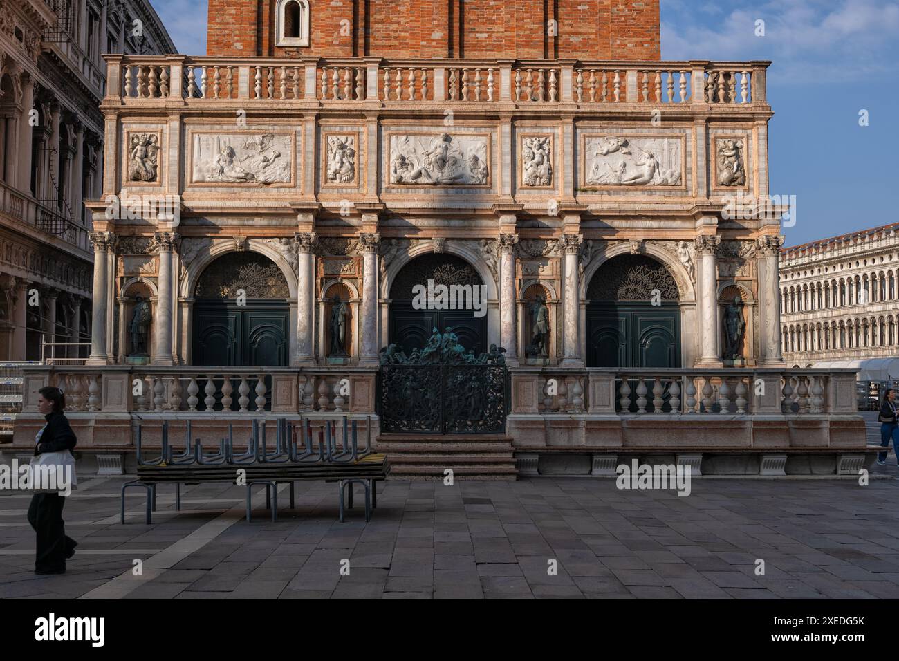 City of Venice, Italy, Loggetta del Sansovino, base of St. Mark's ...
