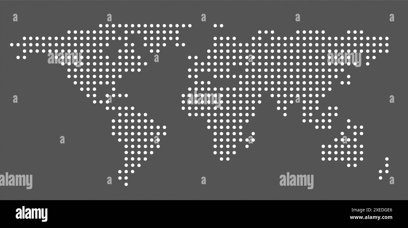 Modern new dotted World map image, World Map Image, isolated on white ...