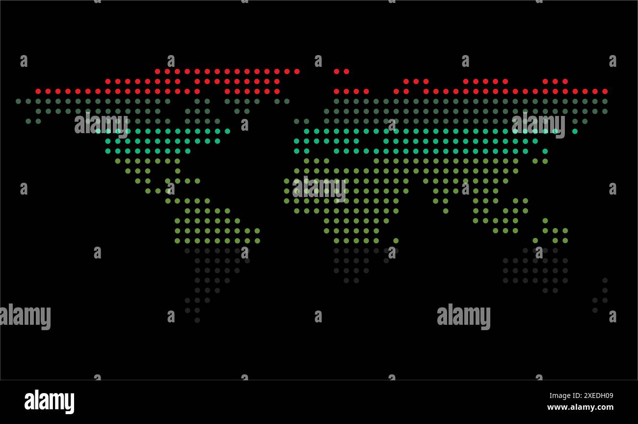 Modern new dotted World map image, World Map Image, isolated on white ...