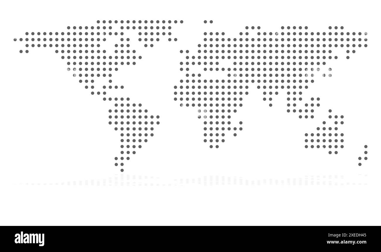 Modern new dotted World map image, World Map Image, isolated on white ...