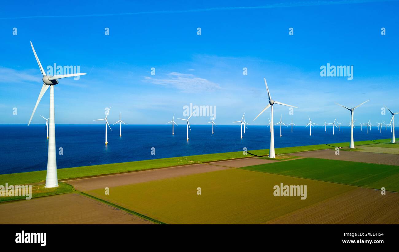 Wind turbine farm next ocean hi-res stock photography and images - Alamy