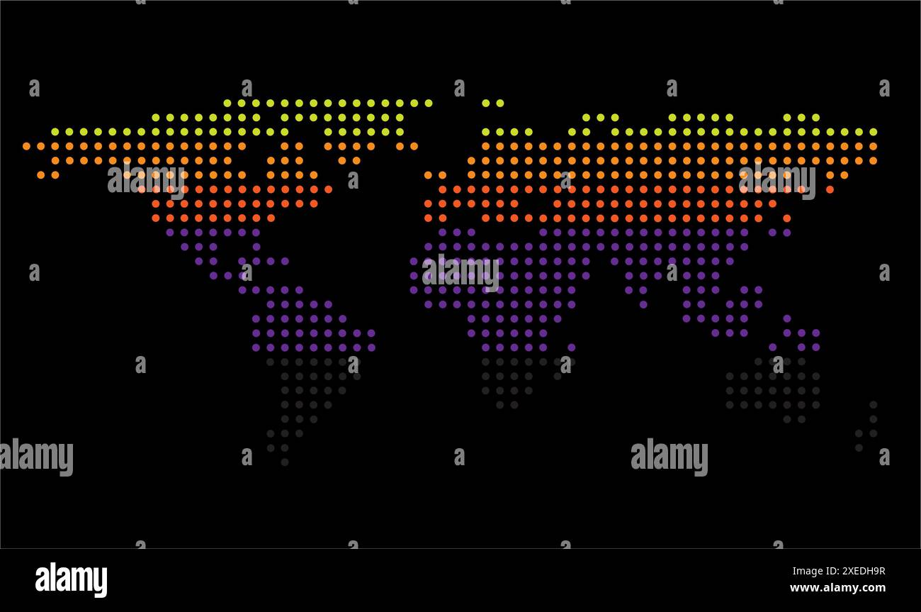 Dots of map hi-res stock photography and images - Alamy