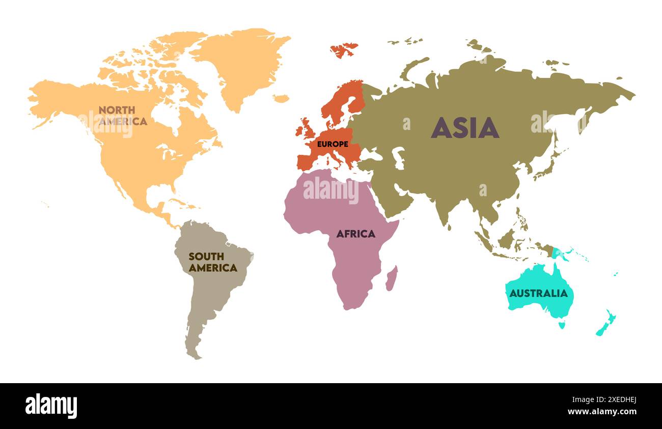 Modern color World map, World Map Image, isolated on white background ...