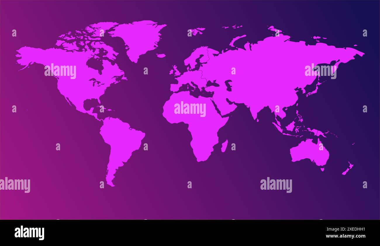 High reg gradient World map, World Map Image, isolated on white ...