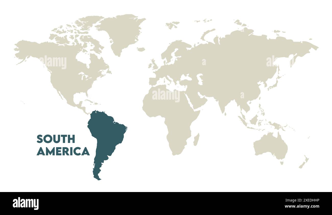 South America World map, World Map Image, isolated on white background ...