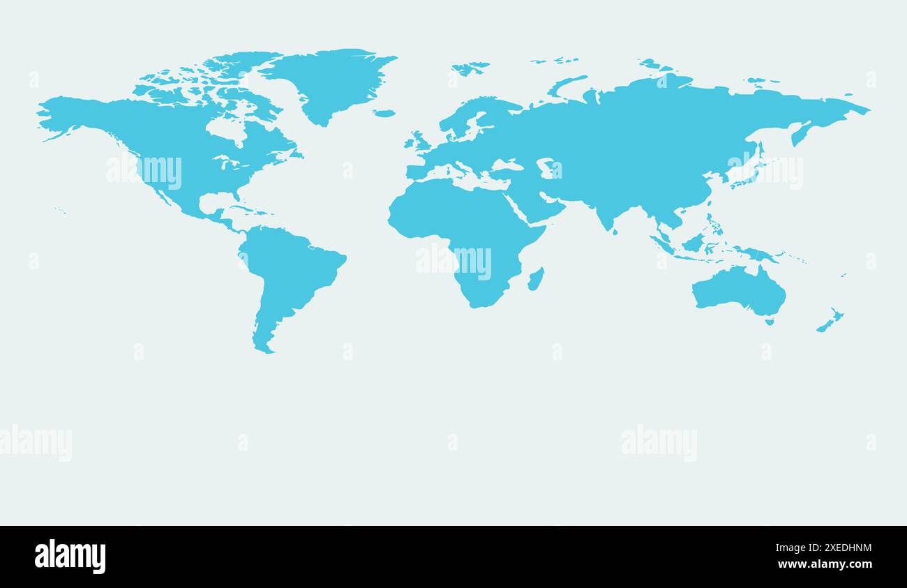 Simple stylized World map, World Map Image, isolated on white ...